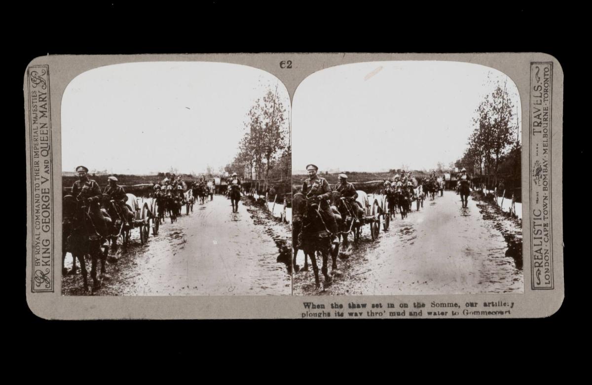 When the thaw set in on the Somme, our artillery ploughs its way thro ...